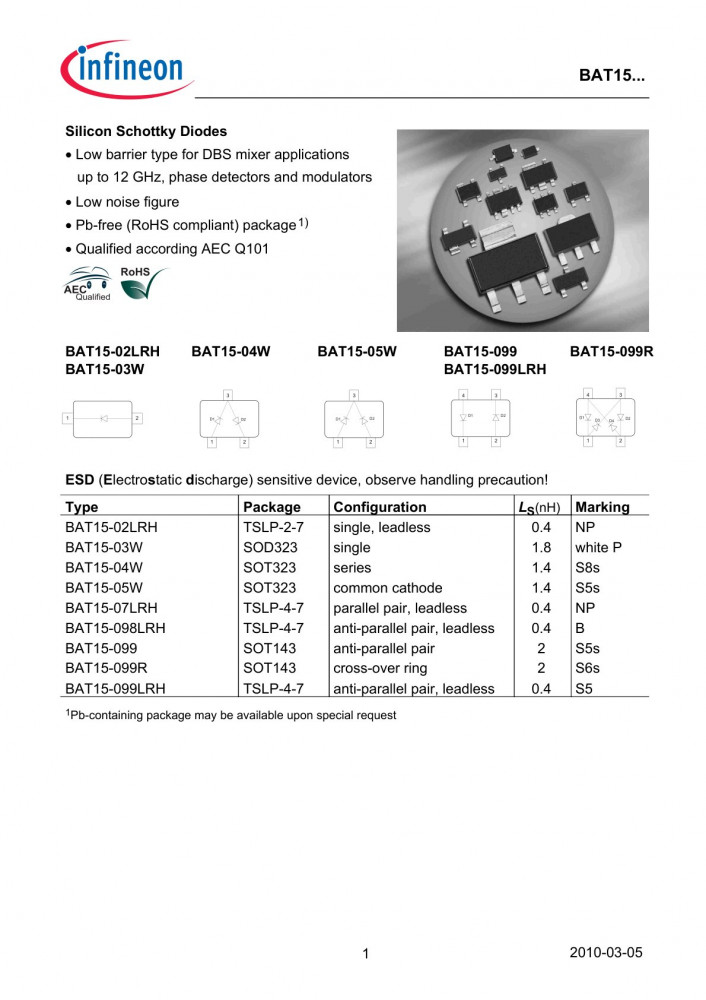 BAT15-099R technical document page 1