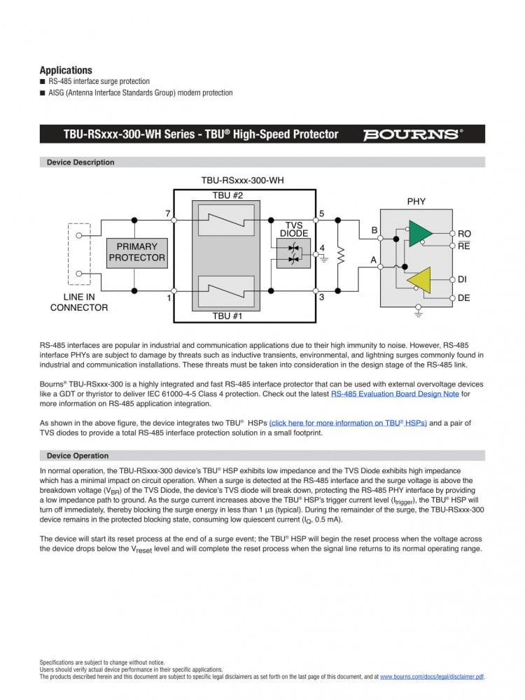 BOURNS TBU-RS055-300-WH datasheet page 2
