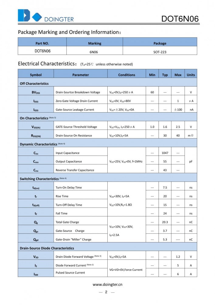 DOT6N06 technical document page 2
