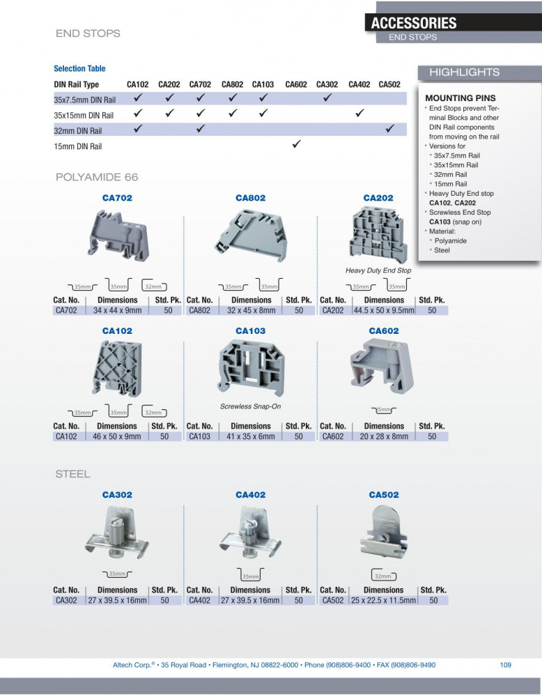 Altech CA602 product documentation page
