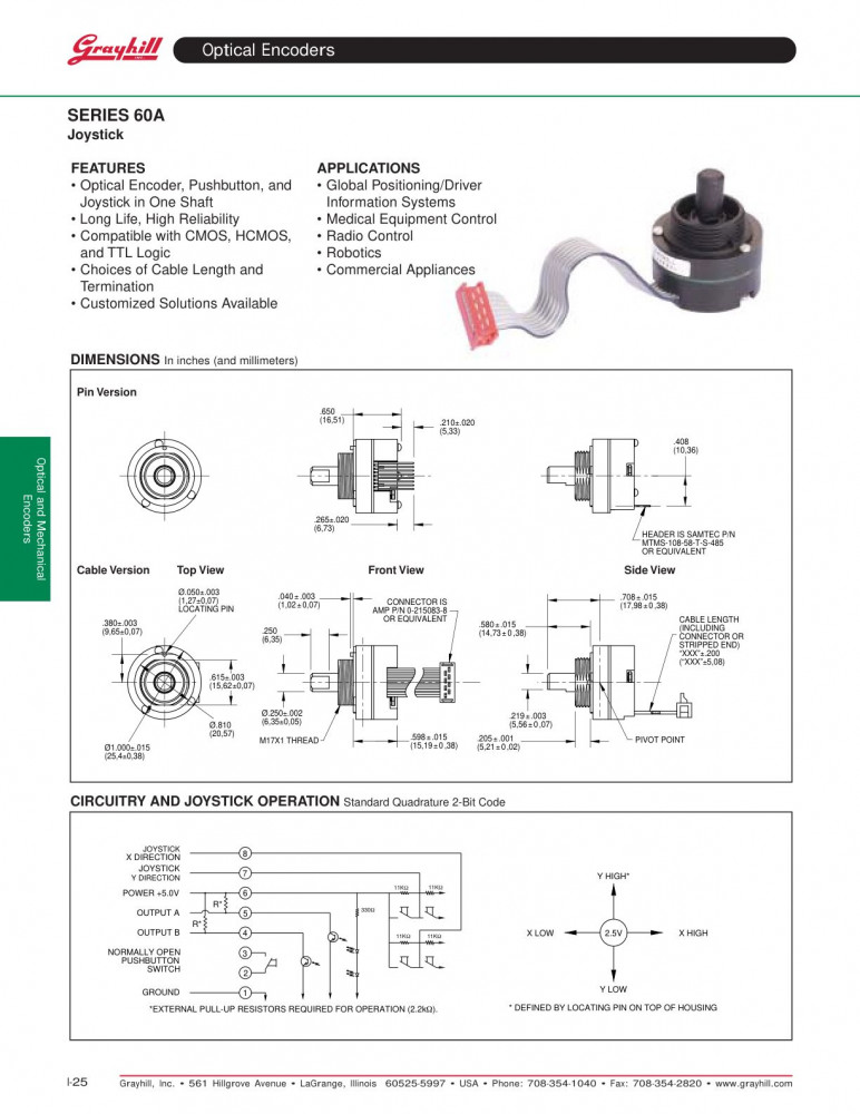Grayhill Series 60A technical documentation page 1