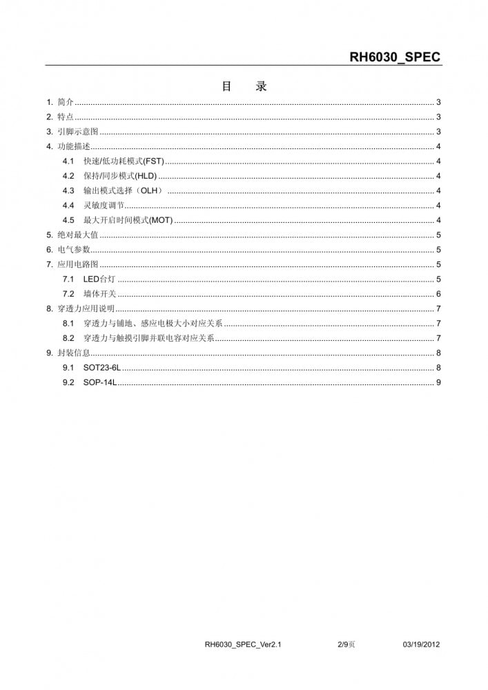 RH6030 datasheet page 2