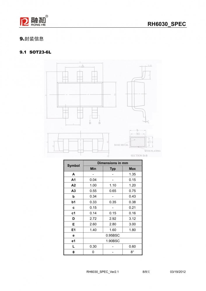 RH6030 datasheet page 8