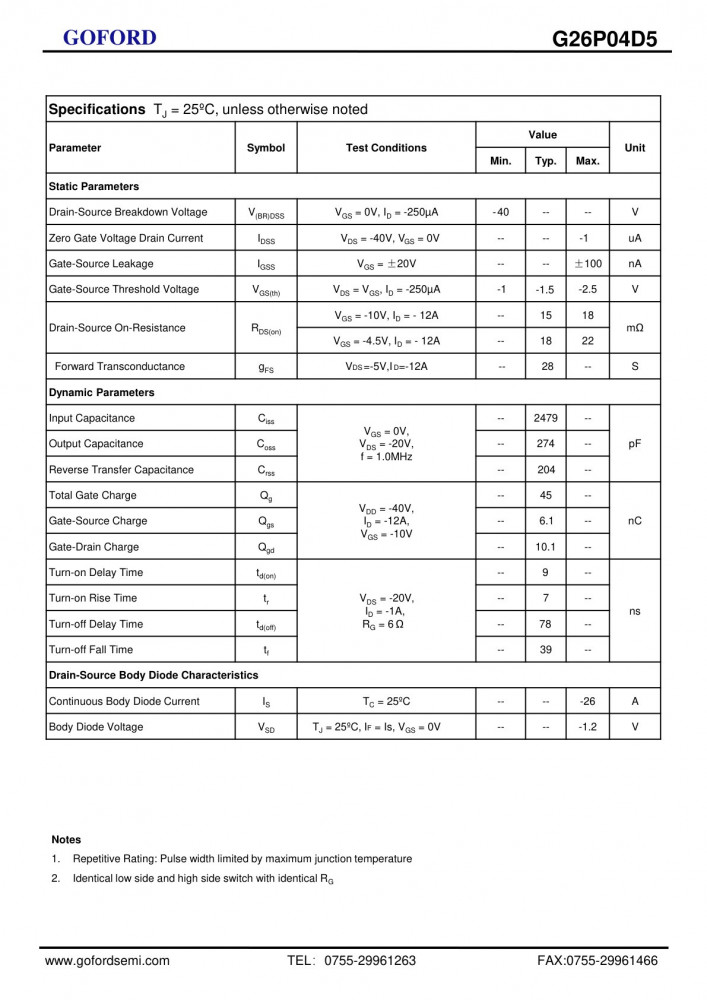 G26P04D5 datasheet page 2