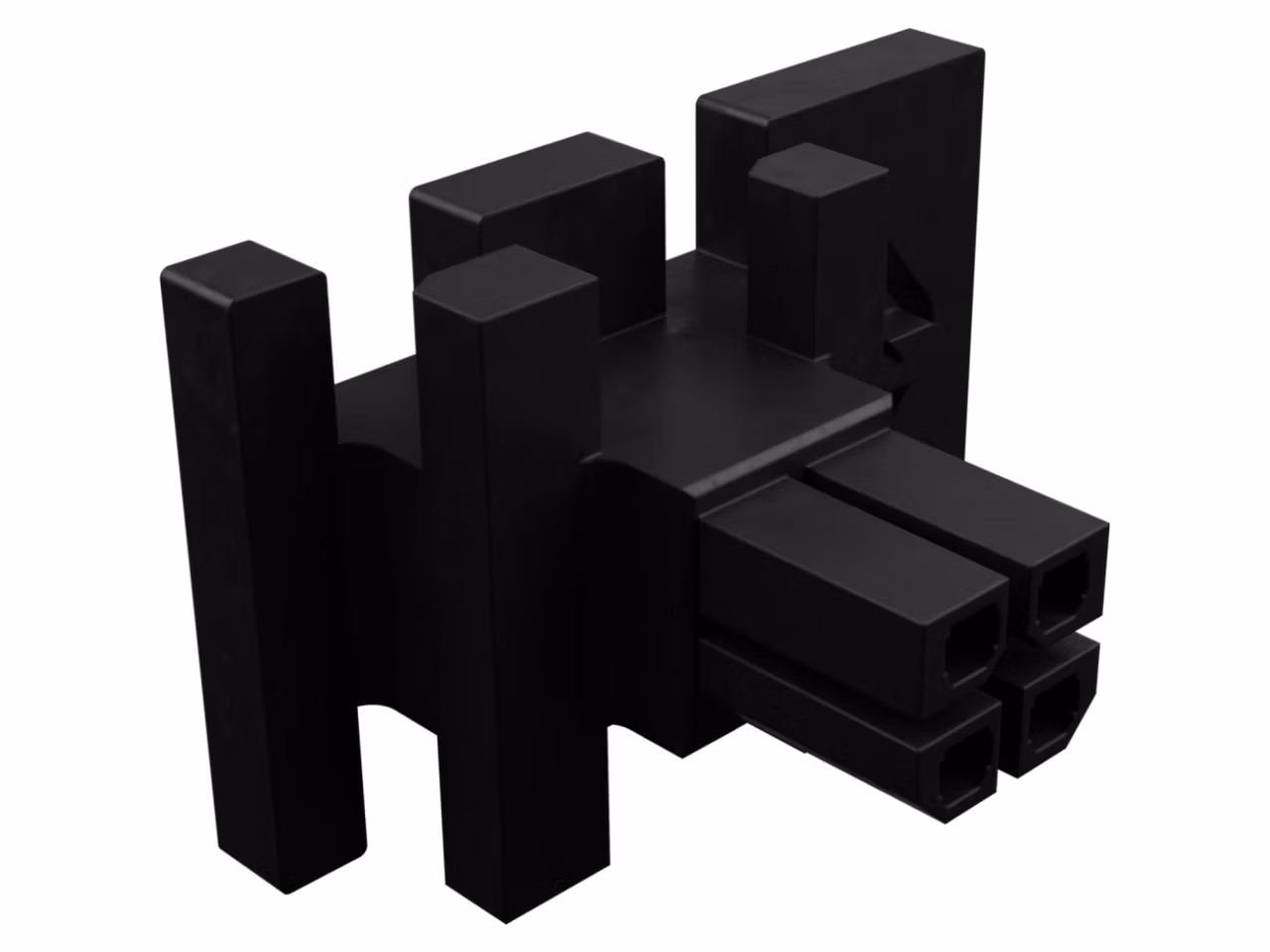 Micro-Fit BMI Receptacle Housing, Dual Row, Panel Mount, 4 Circuits, Nylon, Glow-Wire Capable, UL 94V-0 for sale