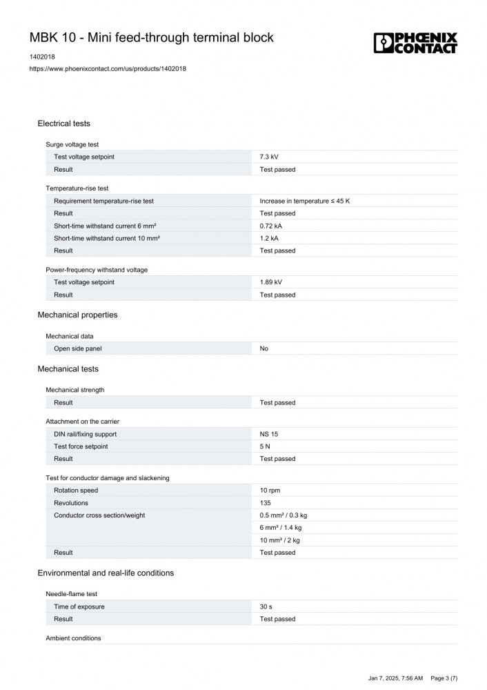 Phoenix Contact 1402018 technical document page 3