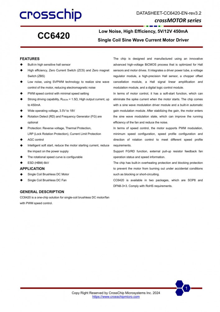 CC6420DN-RD datasheet page 1
