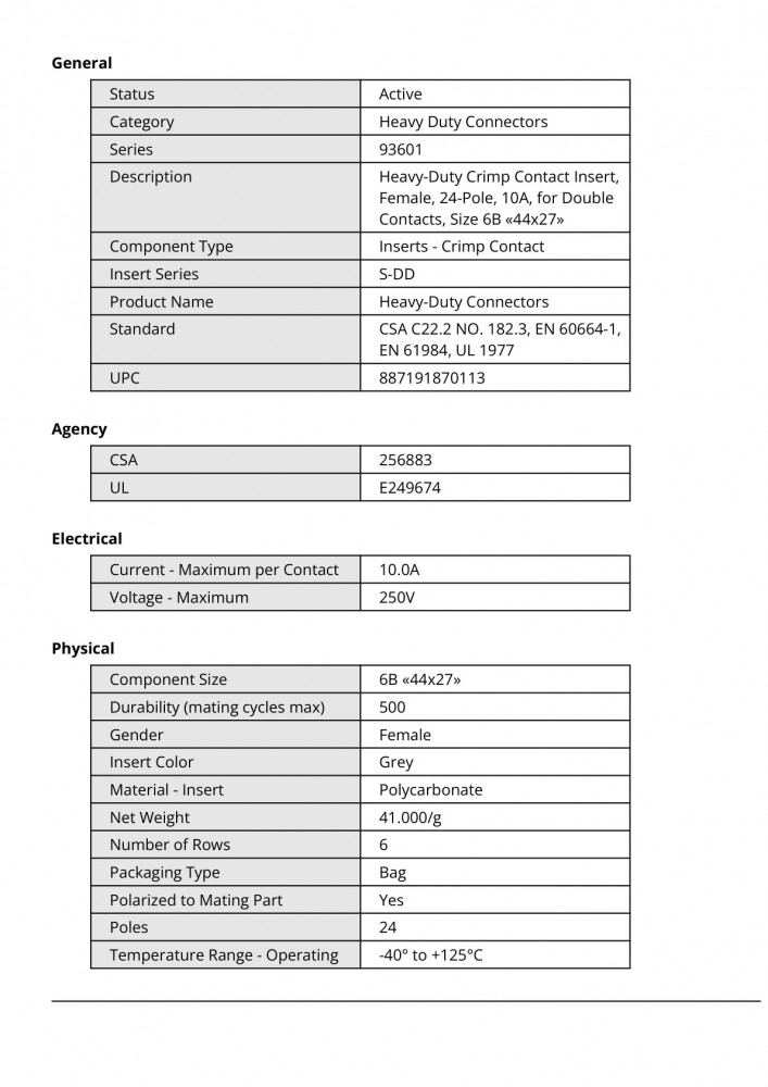 Technical document image 2 for MOLEX 936010093