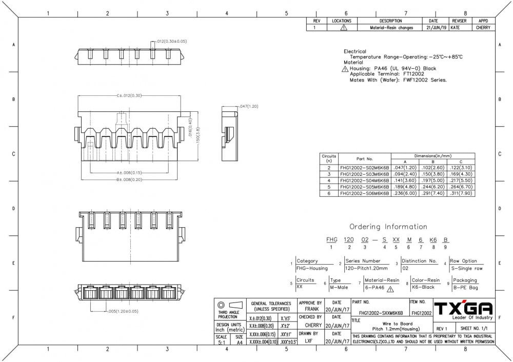 FHG12002-S03M6K6B technical document preview