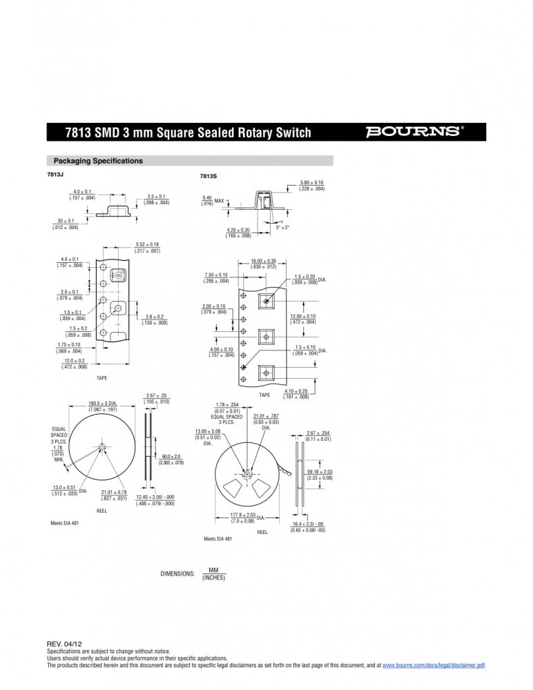 BOURNS 7813J-1-051E datasheet page 2