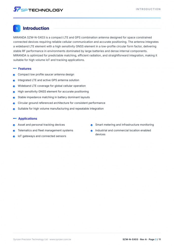 SZW-N-5X03 technical document page 2