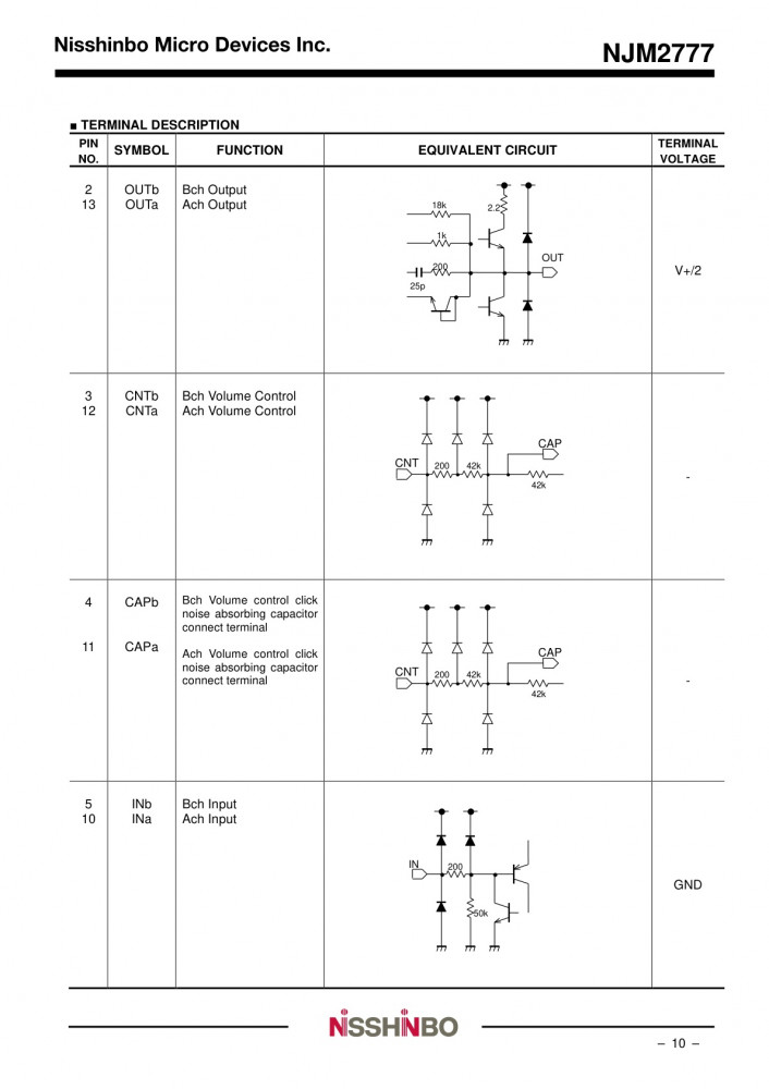 NJM2777 datasheet page 10