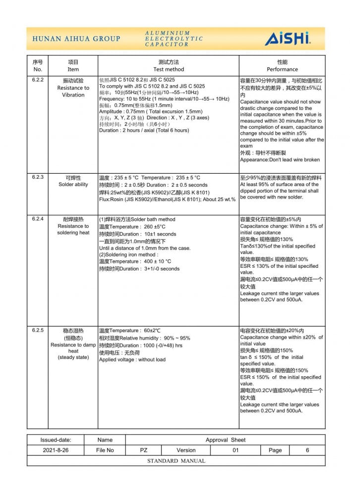 AISHI PZ specification page 6