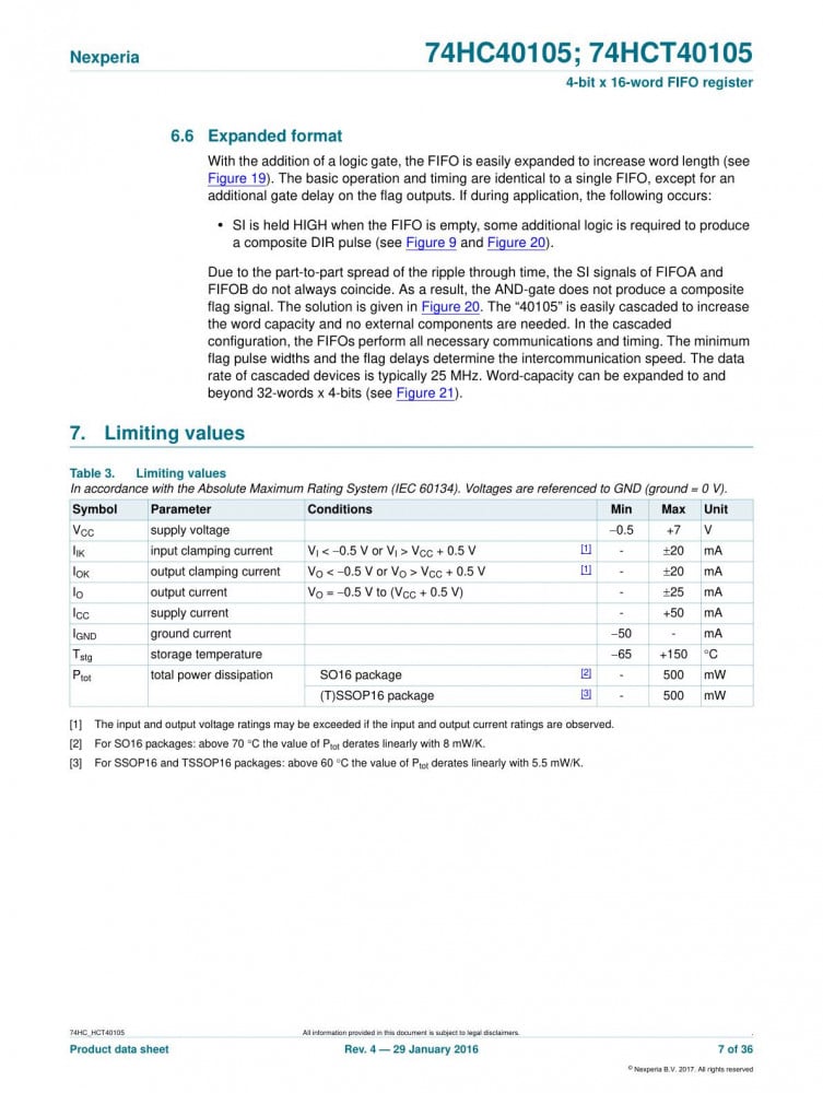 74HC40105 datasheet page 7