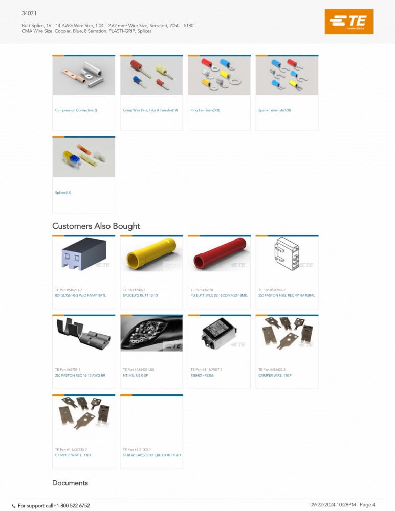 TE Connectivity 34071 technical document page 4