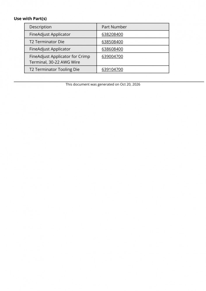 Tooling specification document preview, page 3