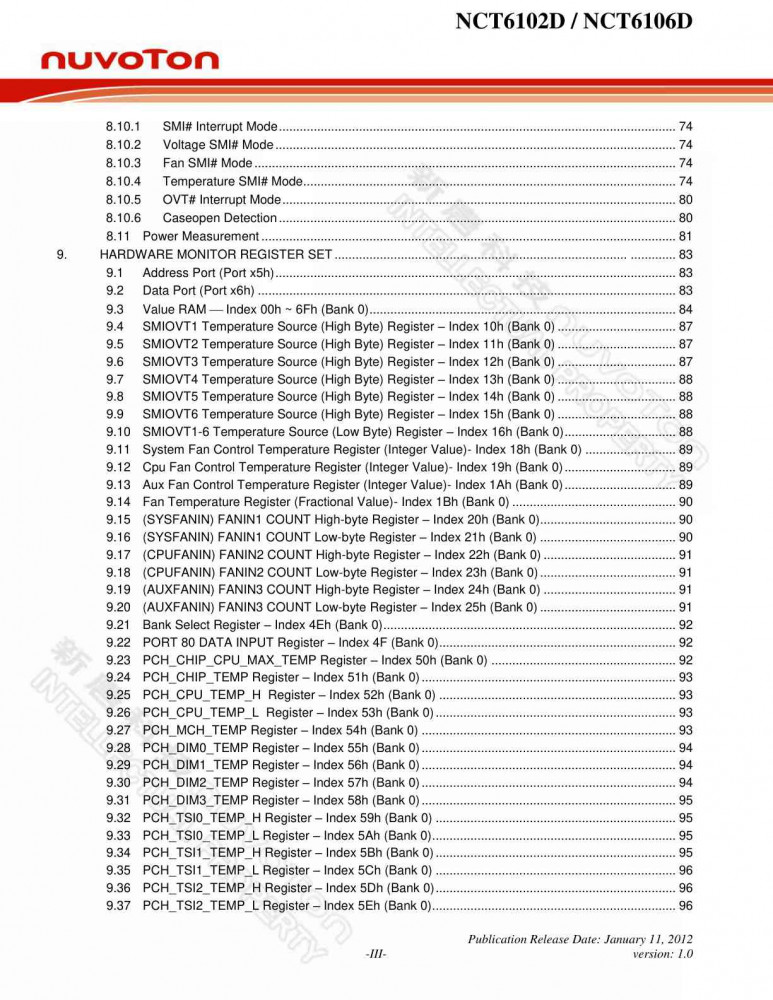 NCT6102D datasheet page 4