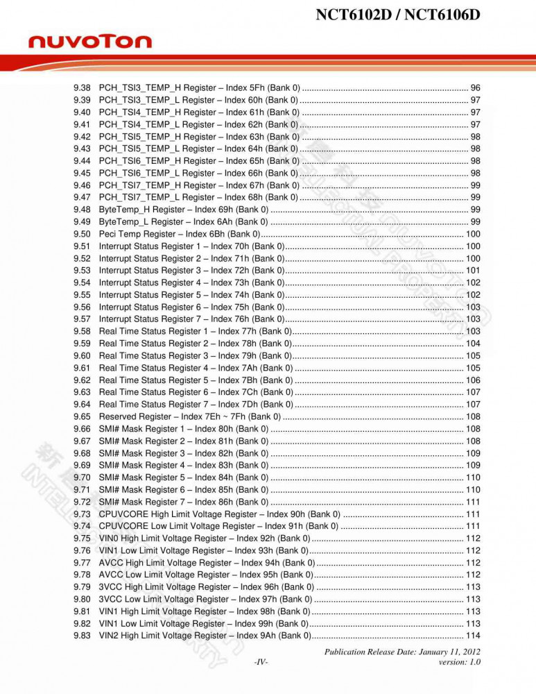NCT6102D datasheet page 5