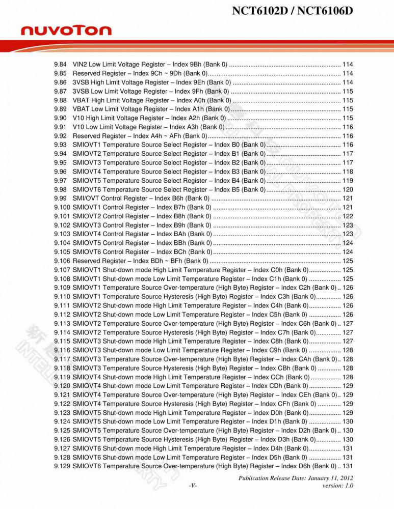 NCT6102D datasheet page 6