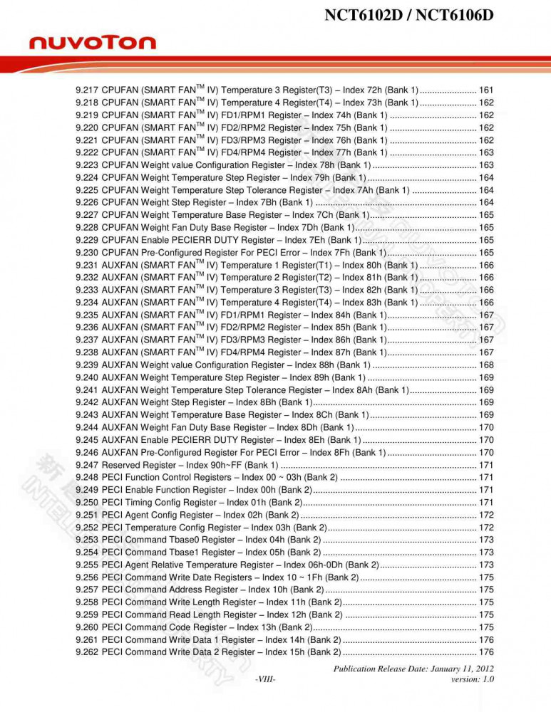 NCT6102D datasheet page 9