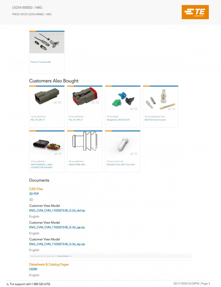 U5254 product documentation page 3
