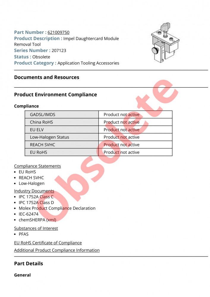 Tooling document preview, page 1