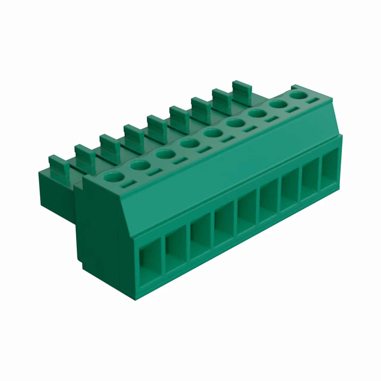 3.50mm Pitch Eurostyle Horizontal Plug, Green Housing, 9 Circuits for sale