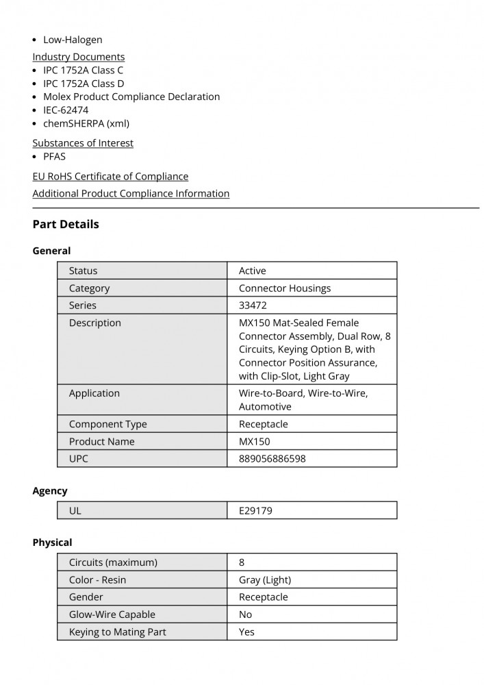 MOLEX 334724907 technical document image, page 2
