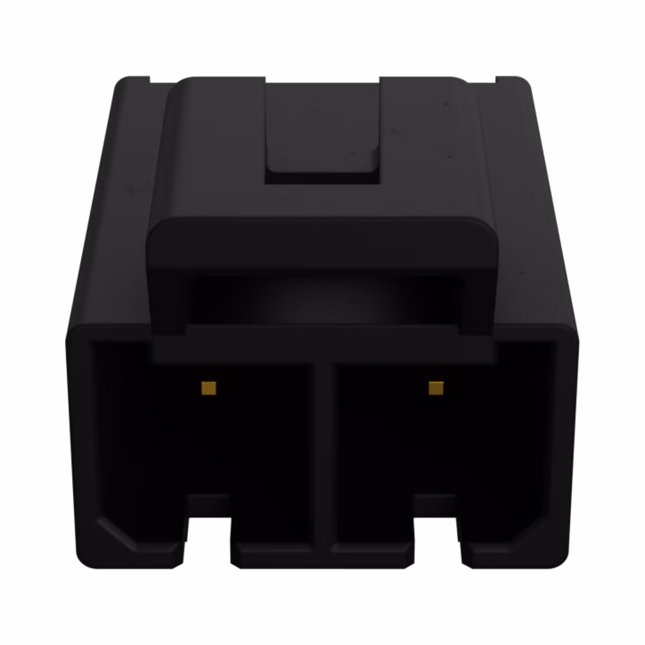 Mega-Fit Right-Angle Header, 5.70mm Pitch, Single Row, 2 Circuits, 0.38µm Gold (Au) Plating, Glow-Wire Capable, Tape and Reel, Black for sale