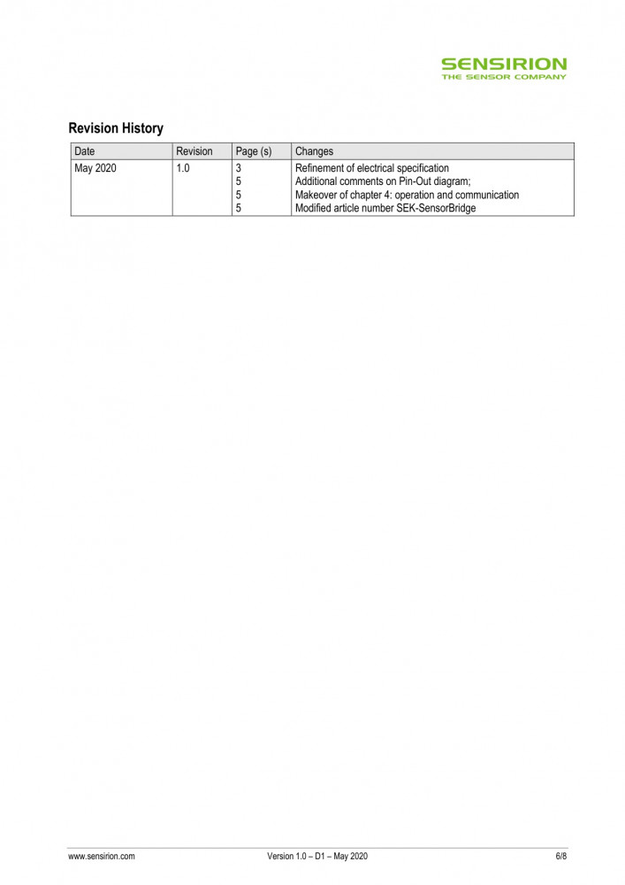 SCD30 technical document page 6