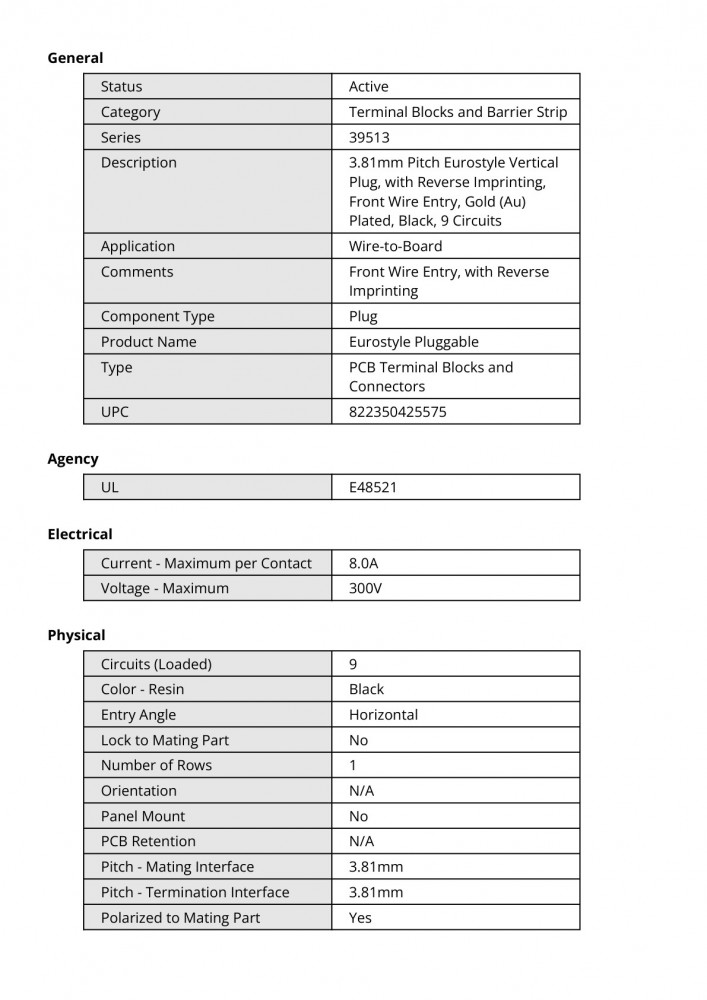 MOLEX 395133909 product document image, page 2