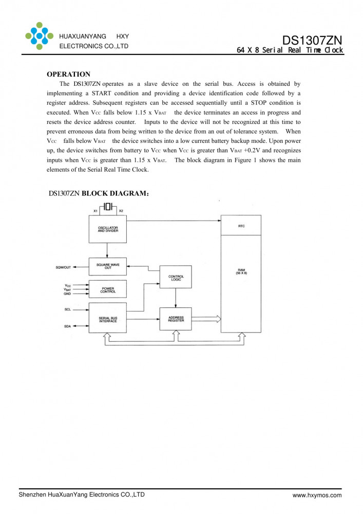 DS1307ZN-HXY datasheet page 2