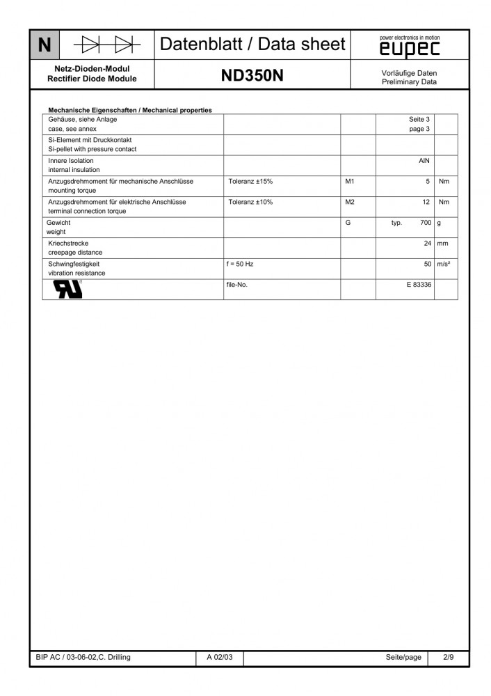 ND350N16K datasheet page 2