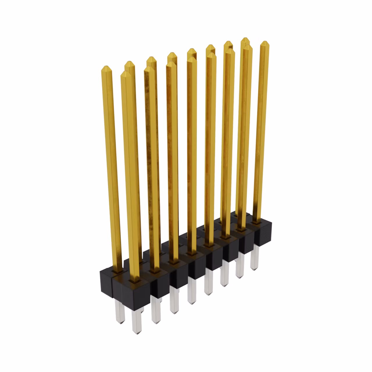 C-Grid Header, 2.54mm Pitch, Through Hole, Dual Row, Vertical, 6 Circuits, 0.025µm Gold (Au) Plating, 12 Circuits, 0.025µm Gold (Au) Plating, Tray Packaging, Lead-Free