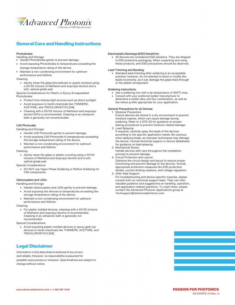 NORPS-13 datasheet page 3