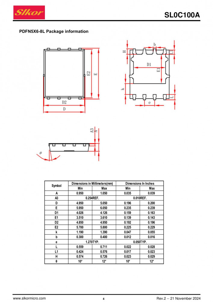 SL0C100A datasheet page 4