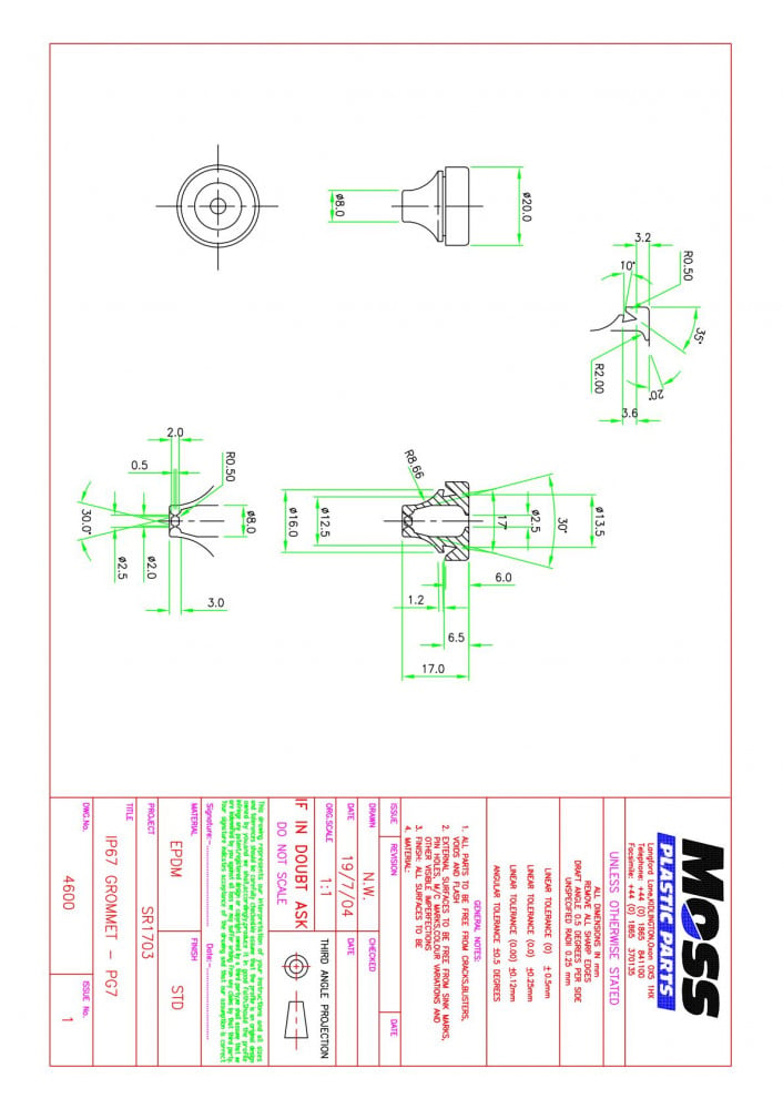 Essentra 464121 technical document preview