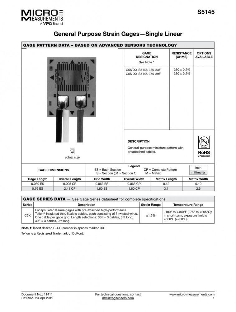 Strain gage documentation page 1