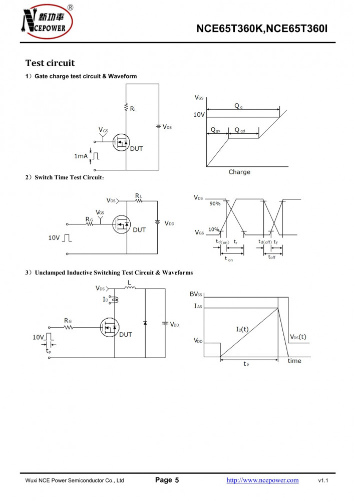 NCE65T360K datasheet page 5