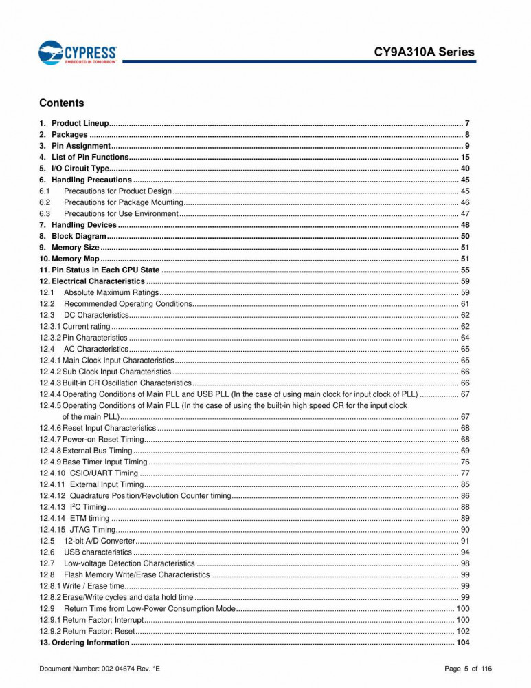 CY9AF314NAPMC-GNE2 document page 6
