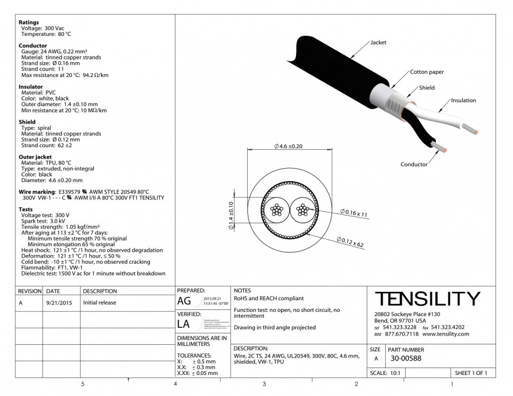 30-00588 technical drawing and product specification