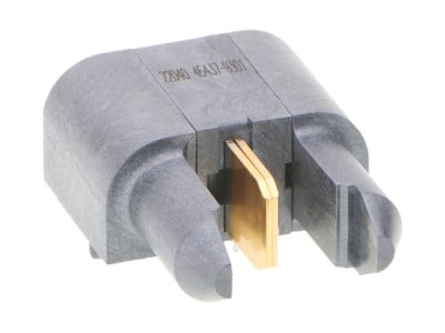 EXTreme Ten60Power Right-Angle Plug with Side Guides, 1 DC Power Circuit, 15 Signal Circuits, 1 DC Power Circuit, Press Fit Tail