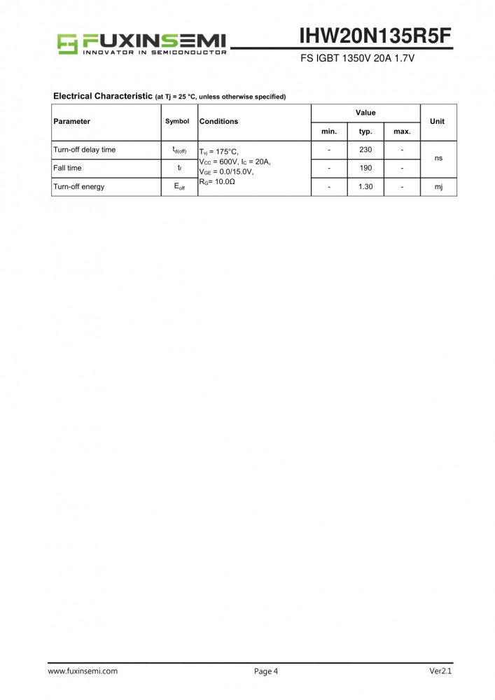 IHW20N135R5F datasheet page 4
