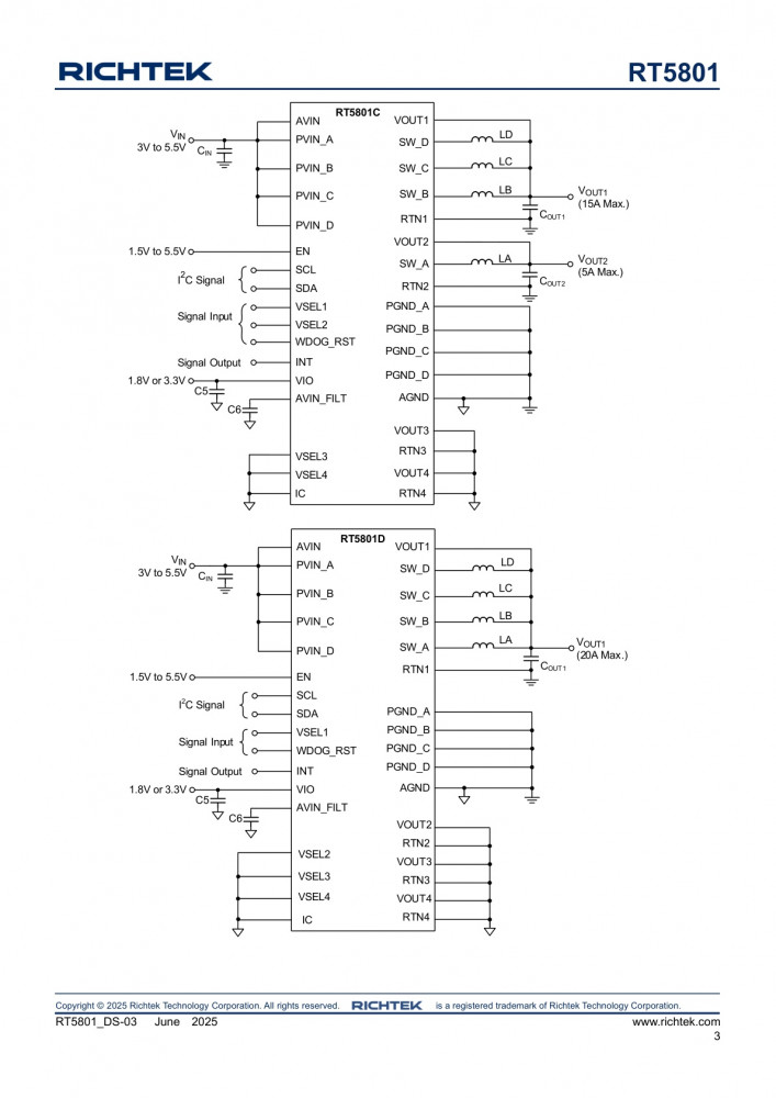 RT5801 datasheet page 3