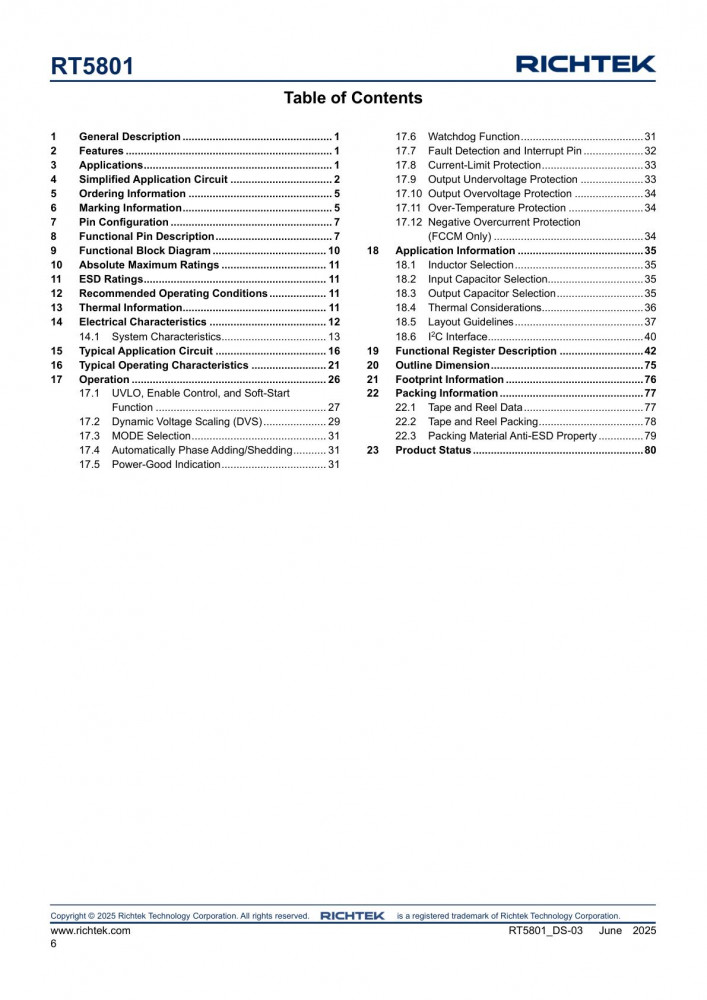 RT5801 datasheet page 6