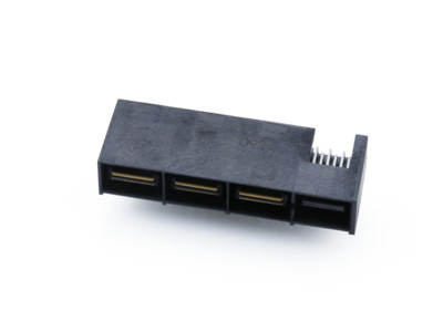 EXTreme LPHPower Plug, Right-Angle, 10 Power Contacts, 40 Signal Contacts, Select Gold (Au) Plating, for 2.36mm Thick PC Board