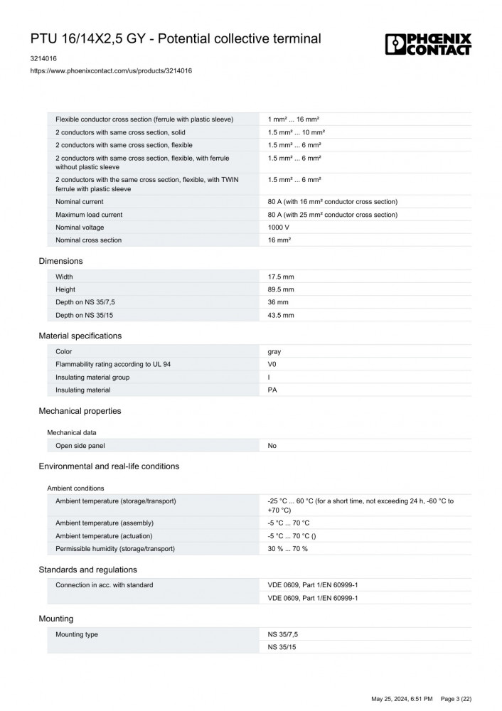 Phoenix Contact 3214016 technical document page 3