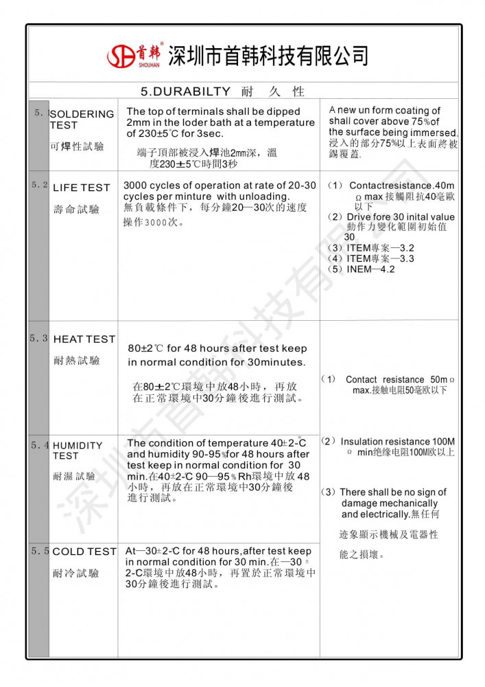 SHOU HAN DC005-2.5 specification page 4