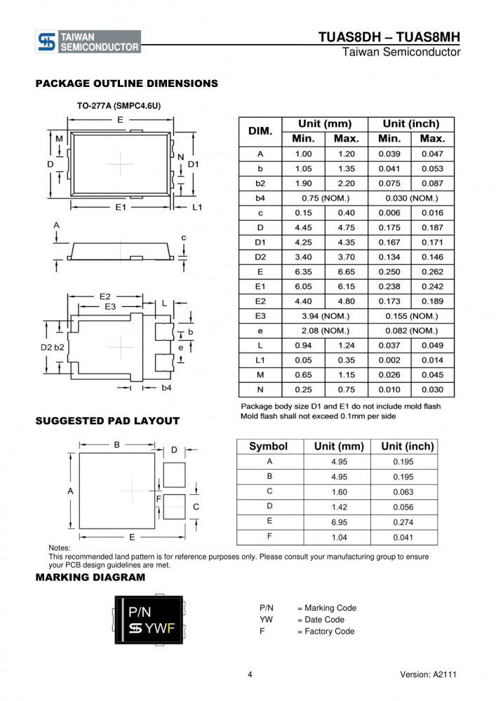 TUAS8JH datasheet page 4