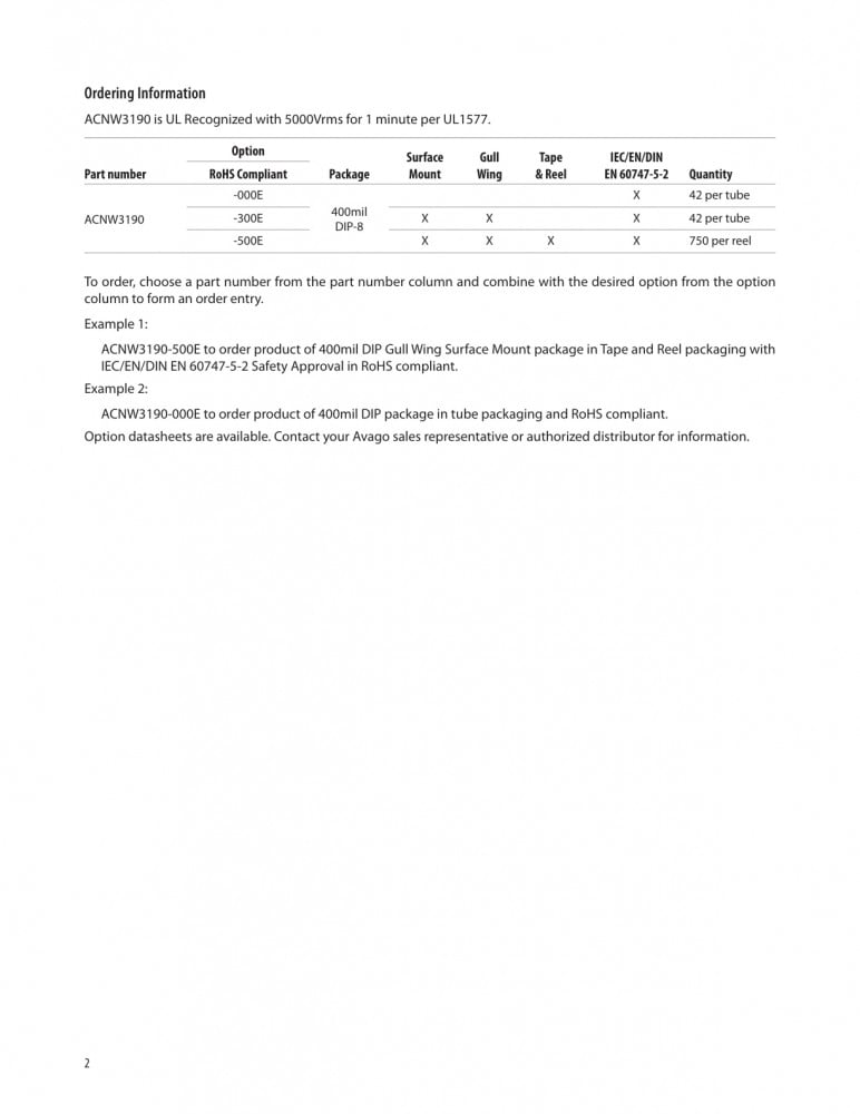 ACNW3190-500E datasheet page 2